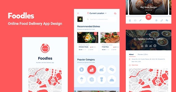 Foodles - Food Delivery Mobile App Design - Download New Themes