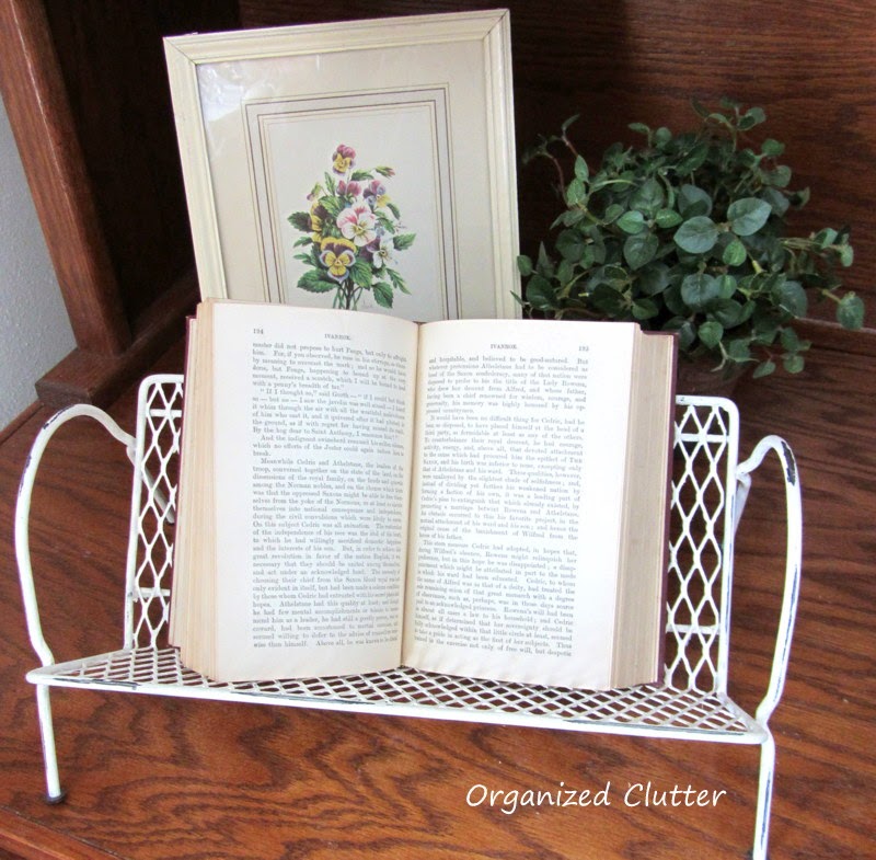 An Up-cycled Midcentury Black Mesh Book Rack - Organized Clutter
