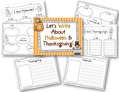 Freebielicious: Halloween and Thanksgiving Writing Activity Freebie