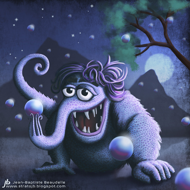 jean-baptiste beaudelle: Le monstre pourpre / Purple Monster