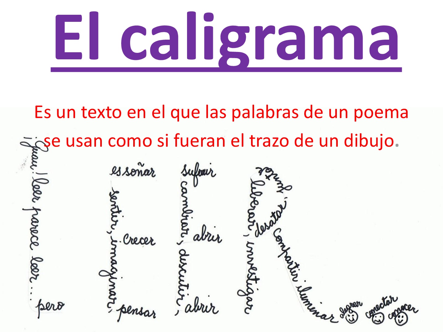 La caja encantada: El caligrama