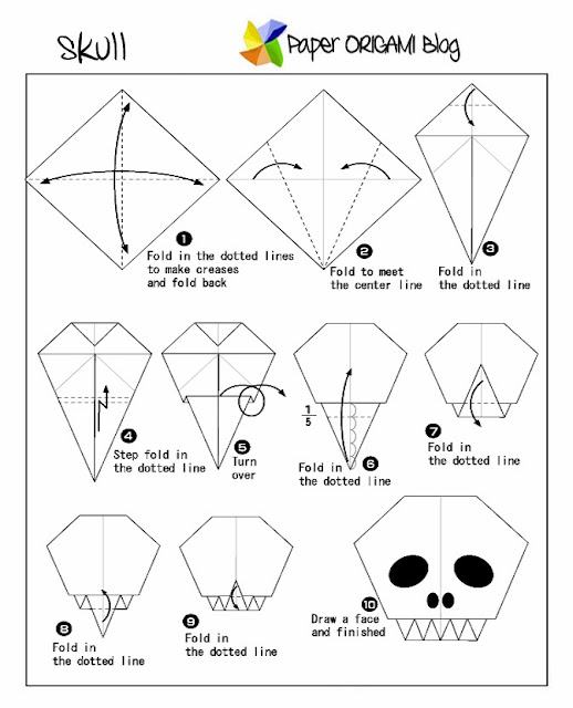 Halloween Origami: A Skull | Paper Origami Guide
