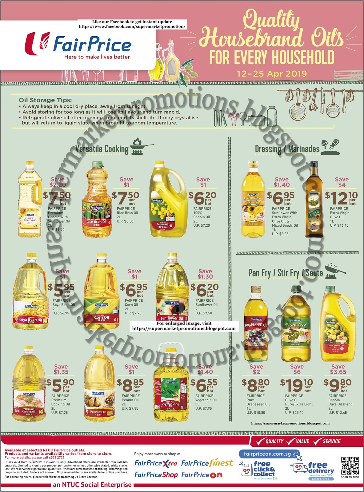 NTUC FairPrice Cooking Oils Promotion 12 - 25 April 2019 ~ Supermarket ...