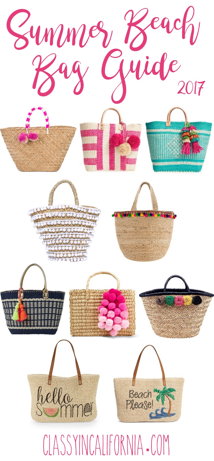 Classy in California: STYLE GUIDE | SUMMER BEACH BAGS