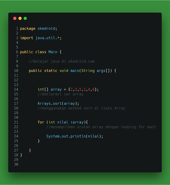Contoh Kegiatan Mengurutkan Angka Kecil Ke Besar Di Java - Java Media Kita