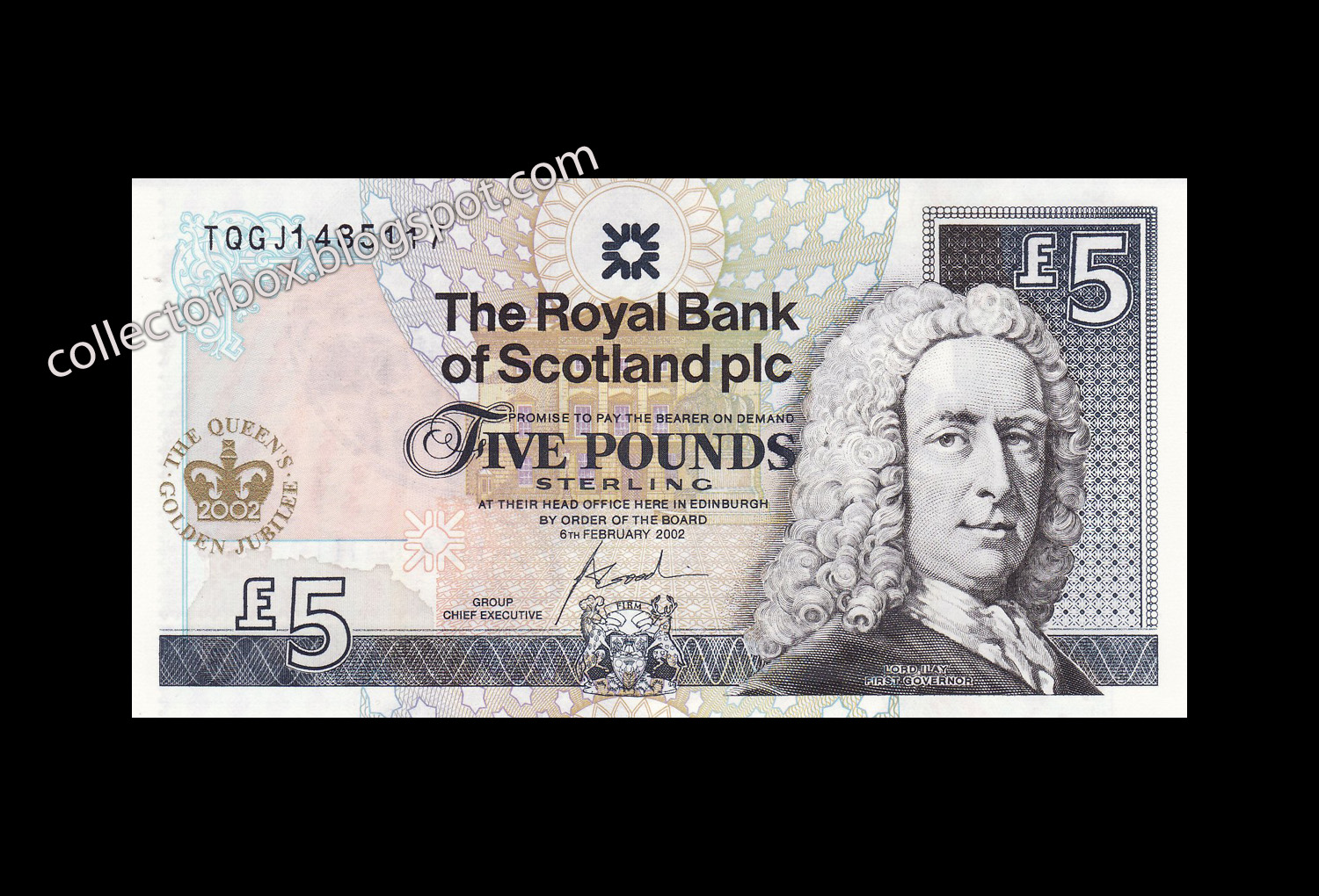 COLLECTORBOX - World banknotes and coins: Scotland 5 Pound Commemorative