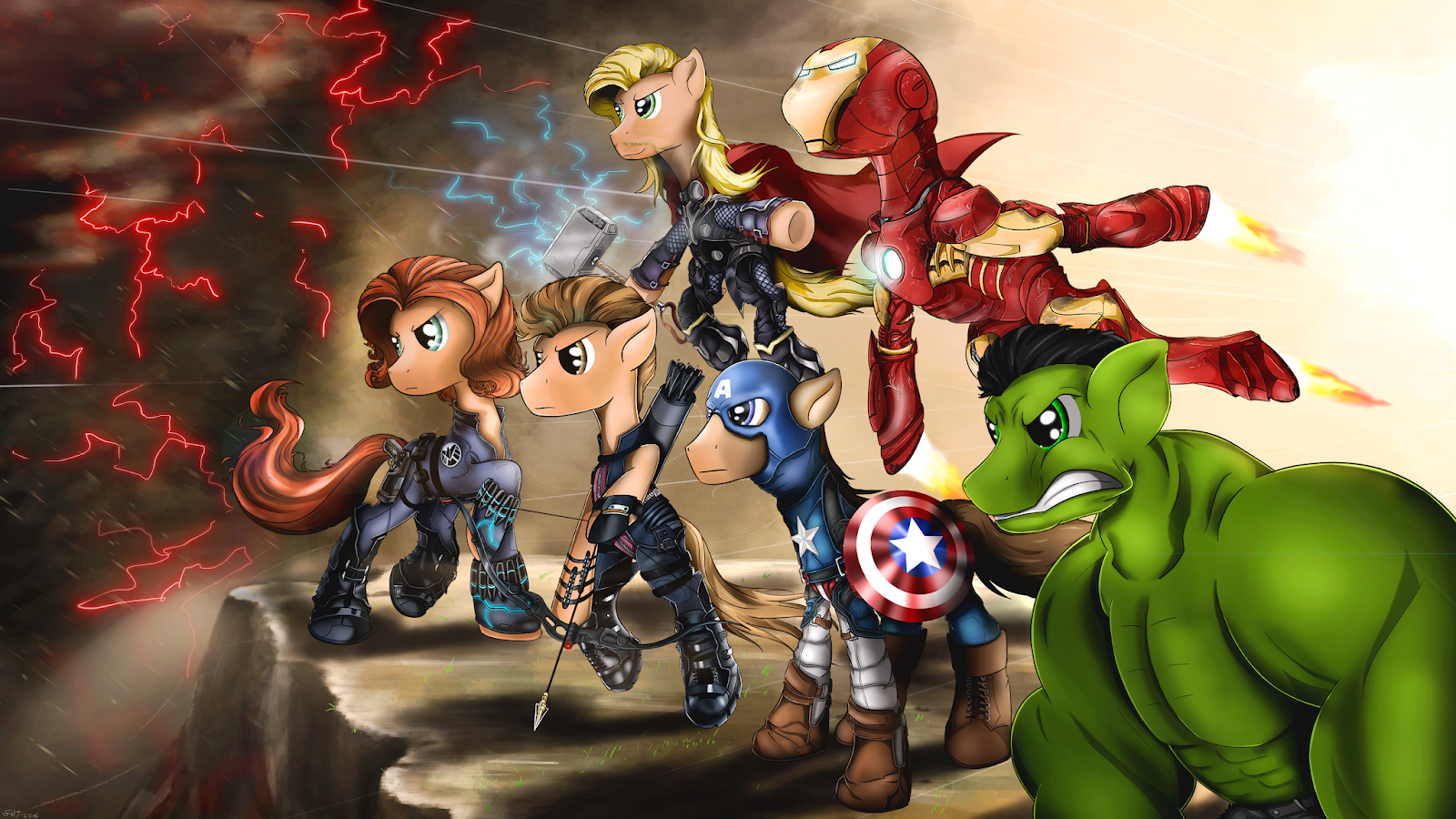MLP Expo Fan Art-Marvel Hero's