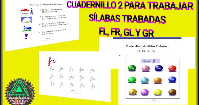 CUADERNILLO 2-SÍLABAS TRABADAS - FL,FR,GL Y GR - MILTON PAREDES CALVA ...