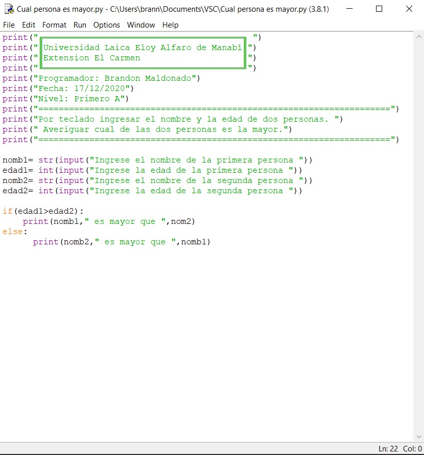 Programa (Diagrama de flujo y Código en Python)