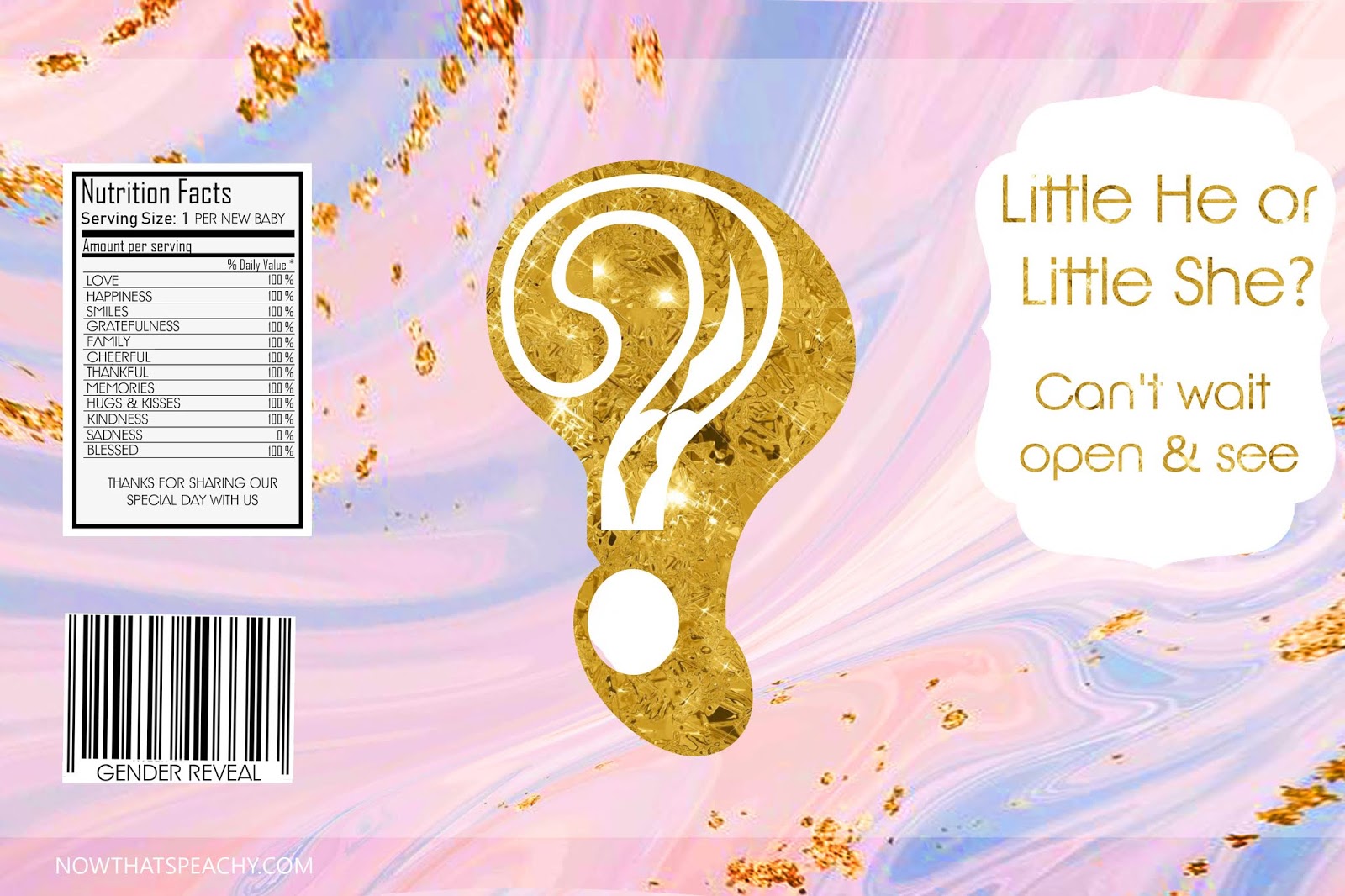 FREE Baby Gender Reveal Chip Packet | DIY Printable | Now thats Peachy