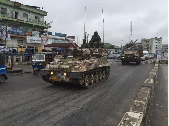 See The Armored Tanks Deployed By The Nigerian Army In Niger Delta