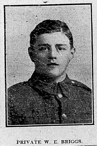 St Mary's Barnsley Remembers WW1: William Edward Briggs 1895 - 1915