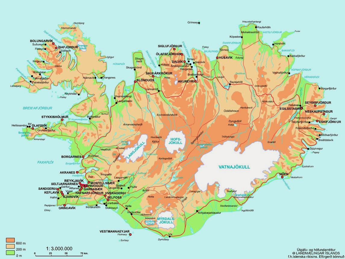 Mapas de Islandia - Viaje a Islandia