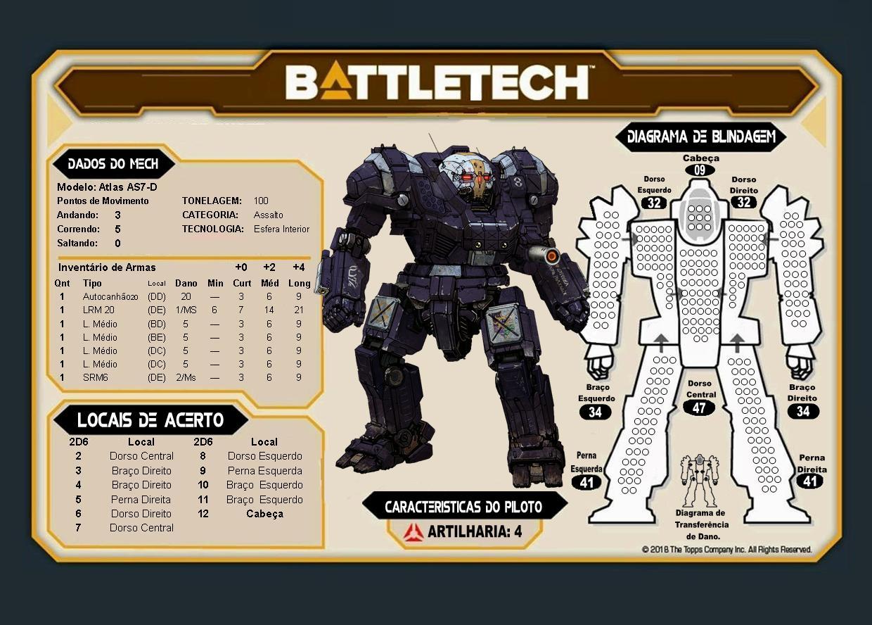 Conclave da Aventura : Suporte Batteltech - Fichas em PT (BR)