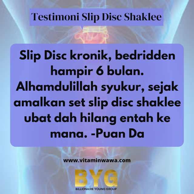 Testimoni Slip Disc Bertambah Baik Dengan Set Slip Disc Shaklee