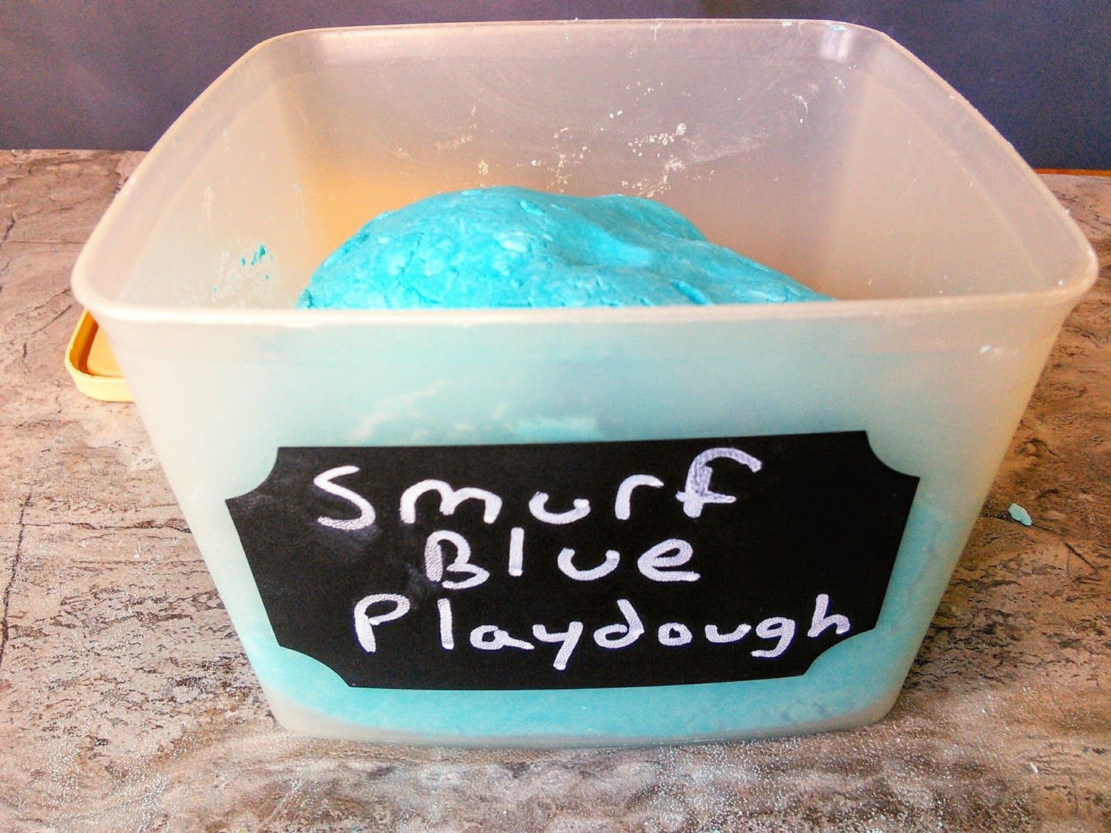 Smurf Blue Homemade Soft Playdough & A Giveaway