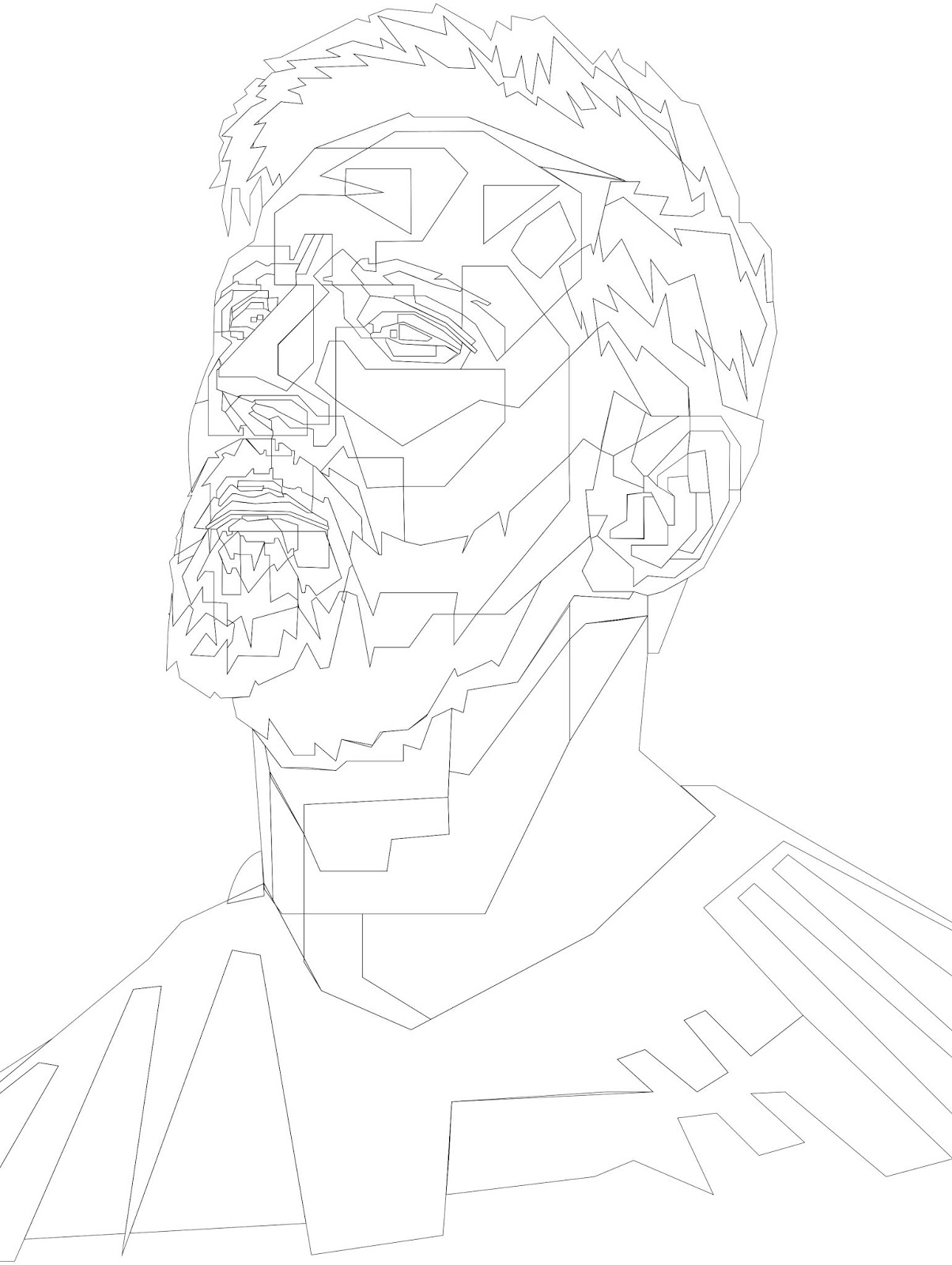 LIONEL MESSI LINE ART PAGE