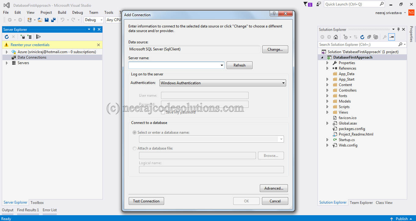 Entity Framework Database First Approach In Mvc With Example Step By Step Tutorial Neeraj Code