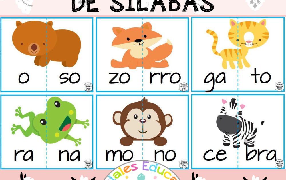 Rompecabezas de Sílabas | Materiales Educativos para Maestras
