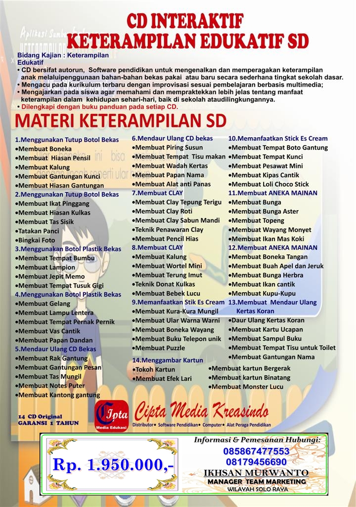 CD PEMBELAJARAN INTERAKTIF SD/MI: CD ANIMASI MULTIMEDIA KETERAMPILAN ...