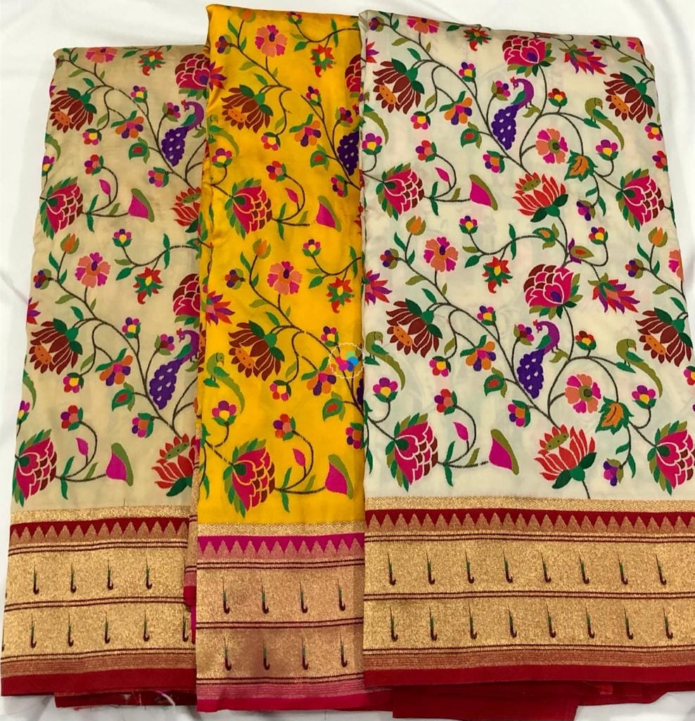 Bridal pithani pattu sarees