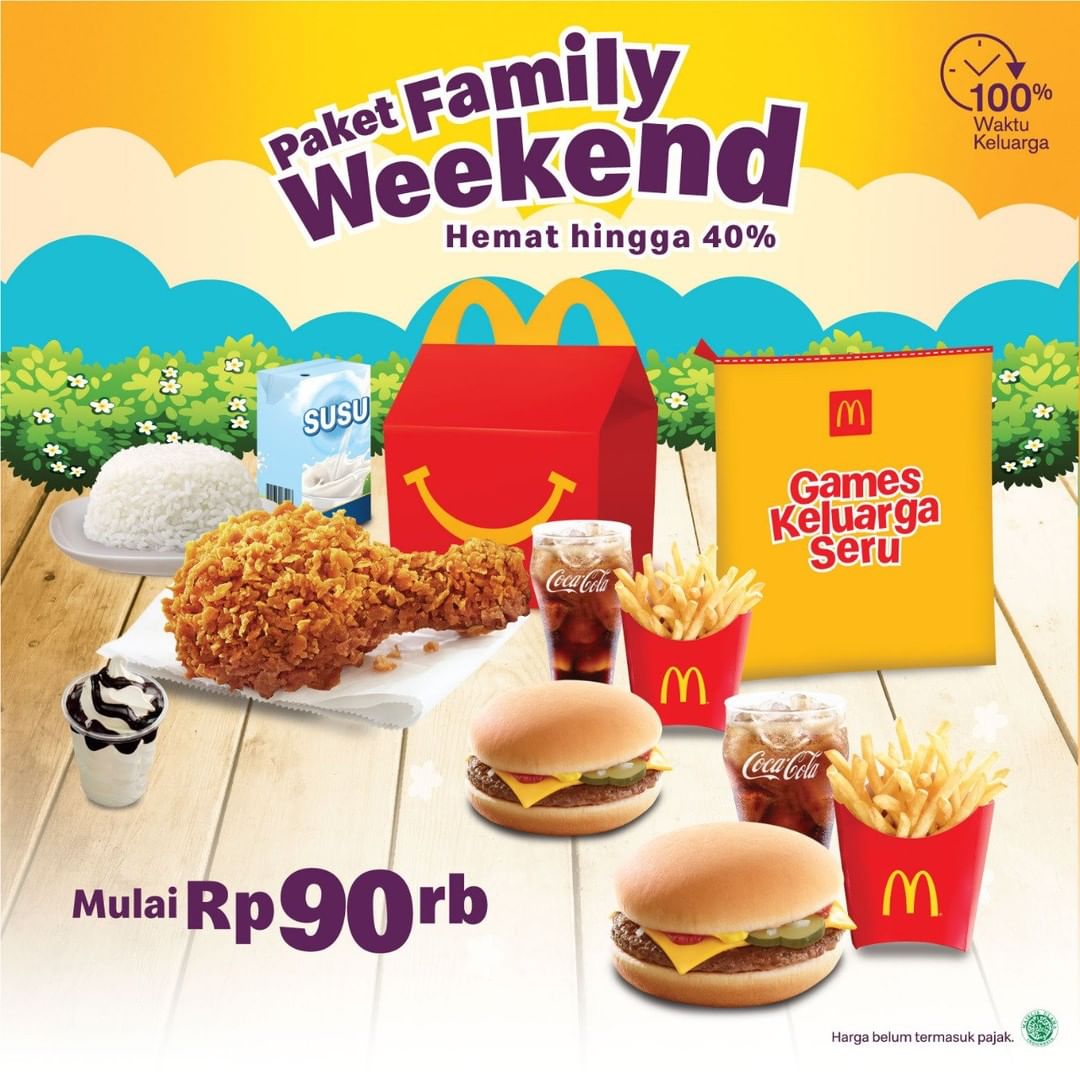 Promo McDonalds Paket Family Weekend Diskon 40% Mulai Rp.90.000 - scanharga