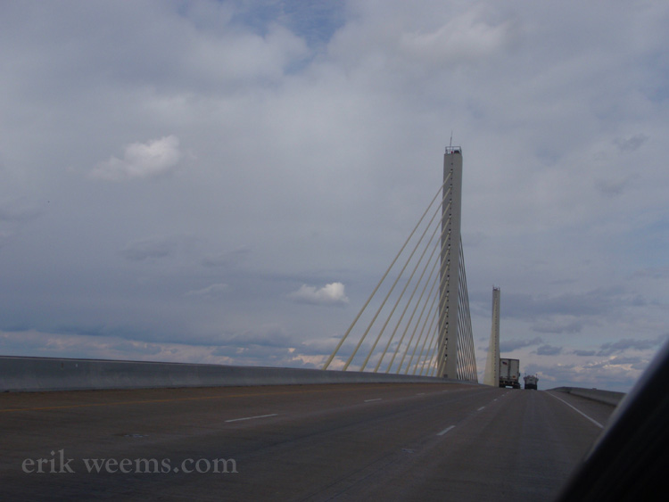 Photo: The Varina-Enon Suspension Bridge near Dutch Gap