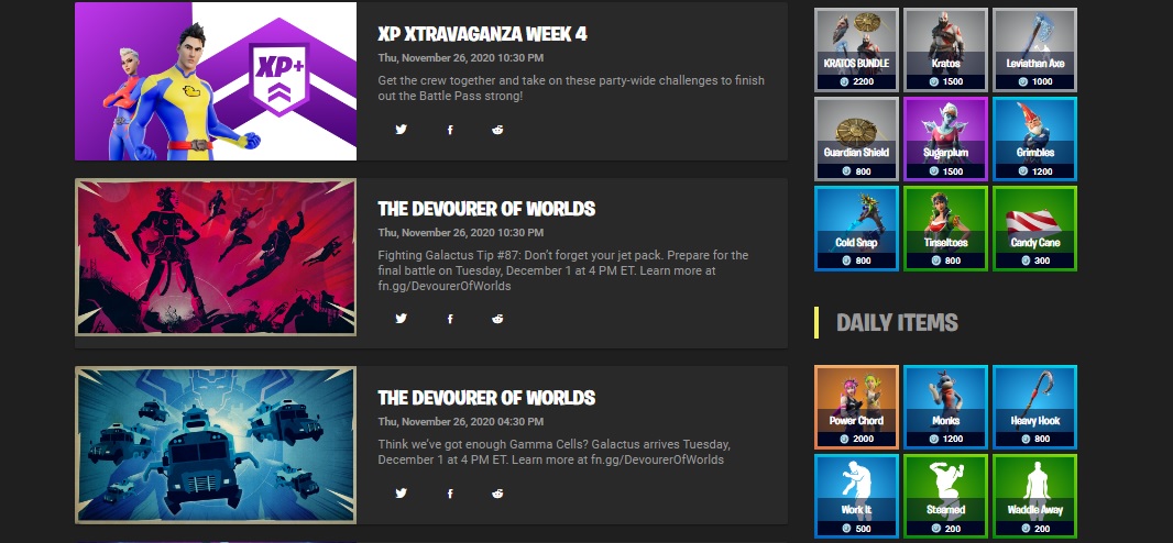 Fortnite Tracker - Stats, Events, Leaderboards, Item Shop