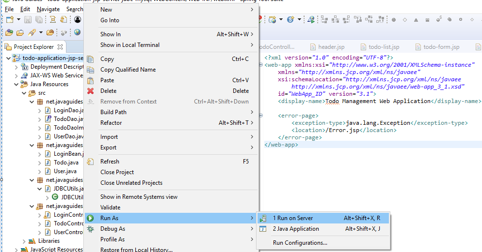Build Todo App using JSP, Servlet, JDBC and MySQL - Part 3 Build Todo App using JSP, Servlet, JDBC and MySQL - Part 3