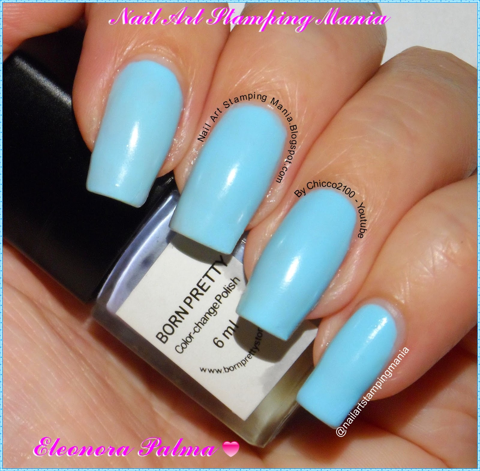 Nail Art Stamping Mania: BornPretty Color-change Polish 103 And BP-L006