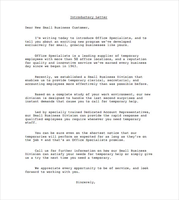 Program Introduction Letter Template ~ Resume Letter