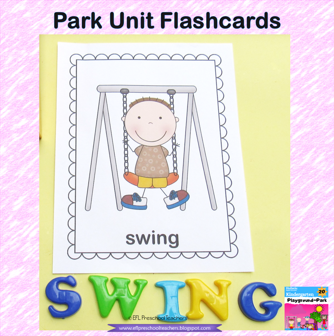 ESL/EFL Preschool Teachers: Park -Playground unit Flashcards for ...