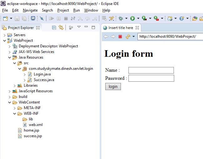 studyskymate : Request Dispatcher Servlet example in creating simple ...