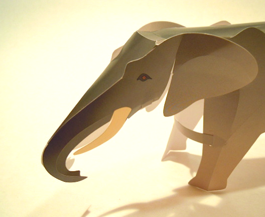 An Elephant a Day: Elephant No. 166: Pre-Fab Cardboard