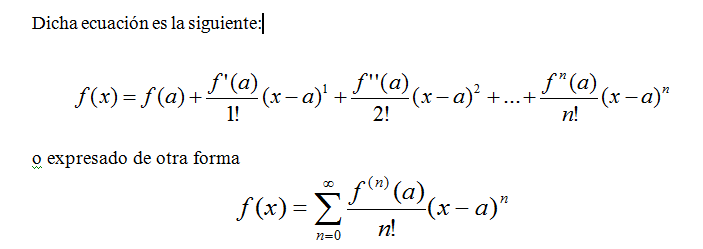 CALCULO INTEGRAL: 4.5 SERIE DE TAYLOR