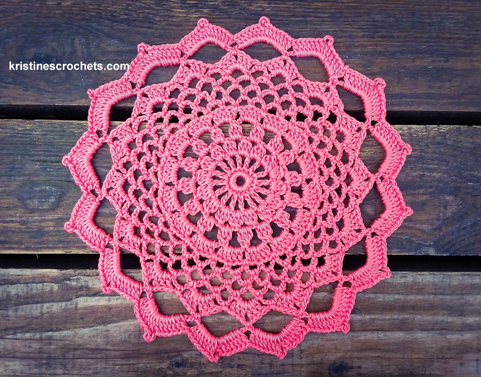 KristinesCrochets : Coral Dreams Doily Crochet Pattern