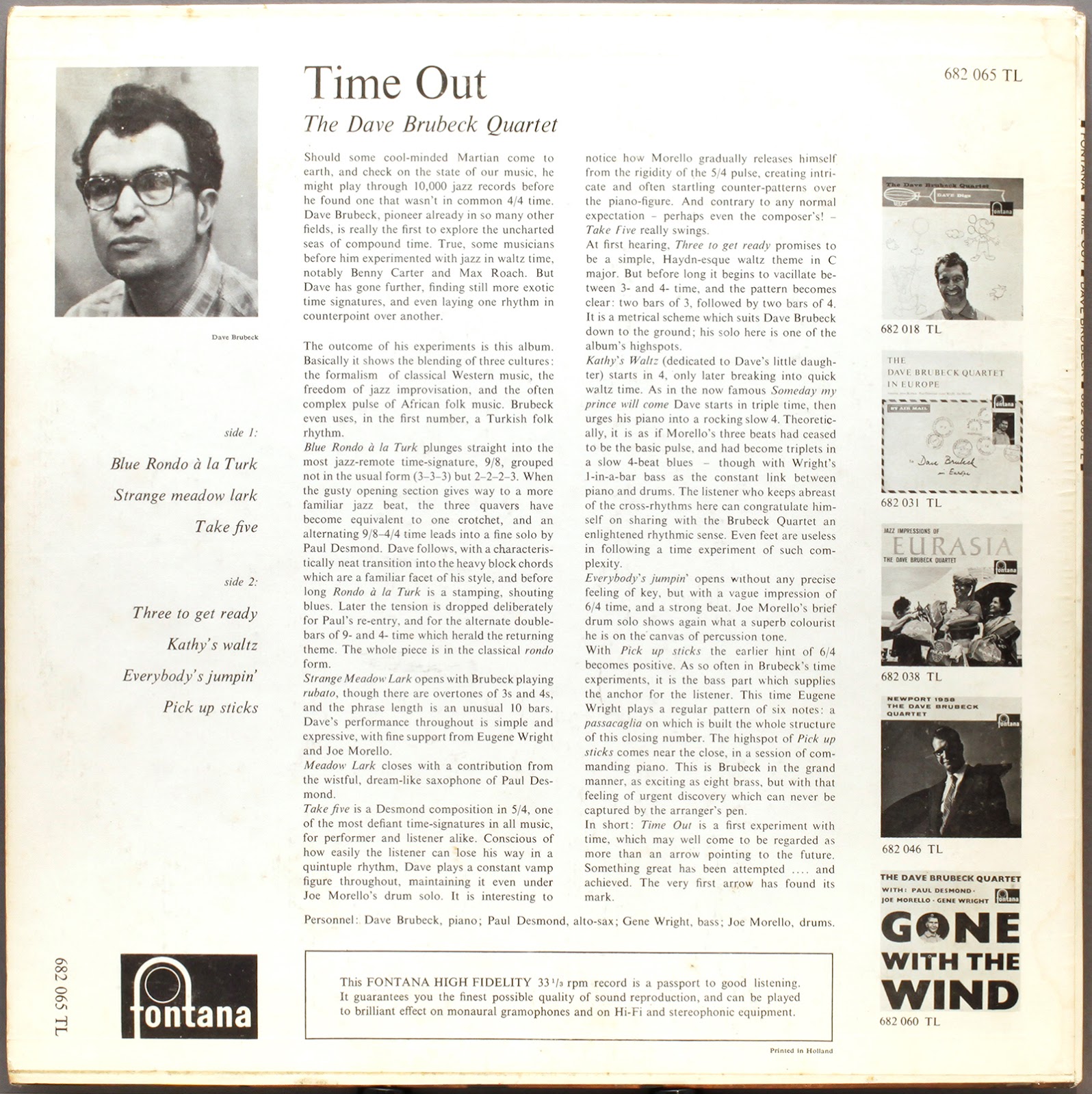 Gigadiscos: The Dave Brubeck Quartet - Time Out