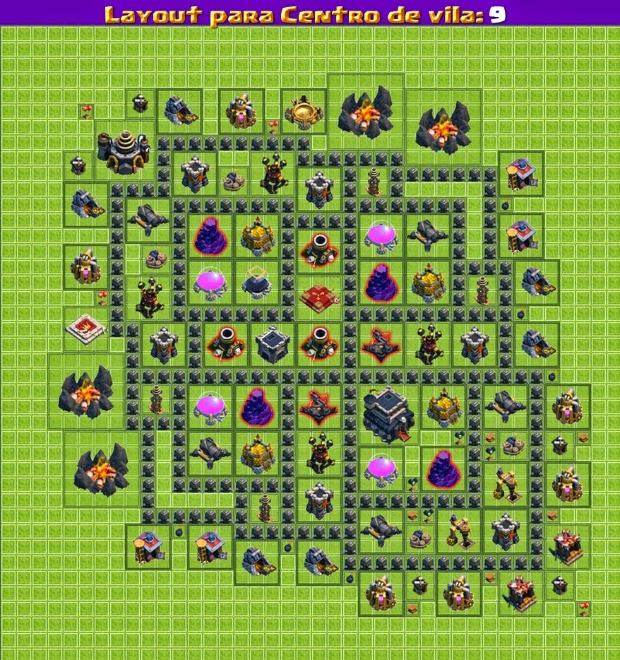 Dicas Clash Of Clans 'LayOuts': Cv nivel 9