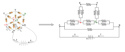Physics 12: How to Find Equivalent Resistance of Resistor Cube?