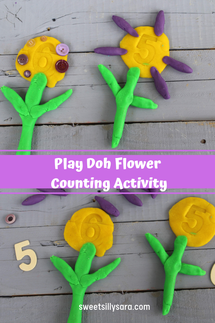 Sweet Silly Sara: Play Doh Flower Counting Activity