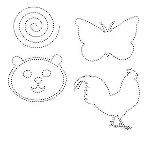EARLY EDUCATION : Trace the dots pictures