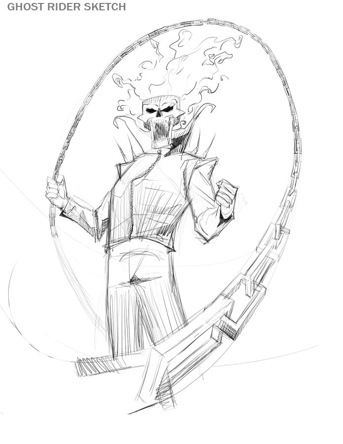 Giovani Kososki: GHOST RIDER SKETCH