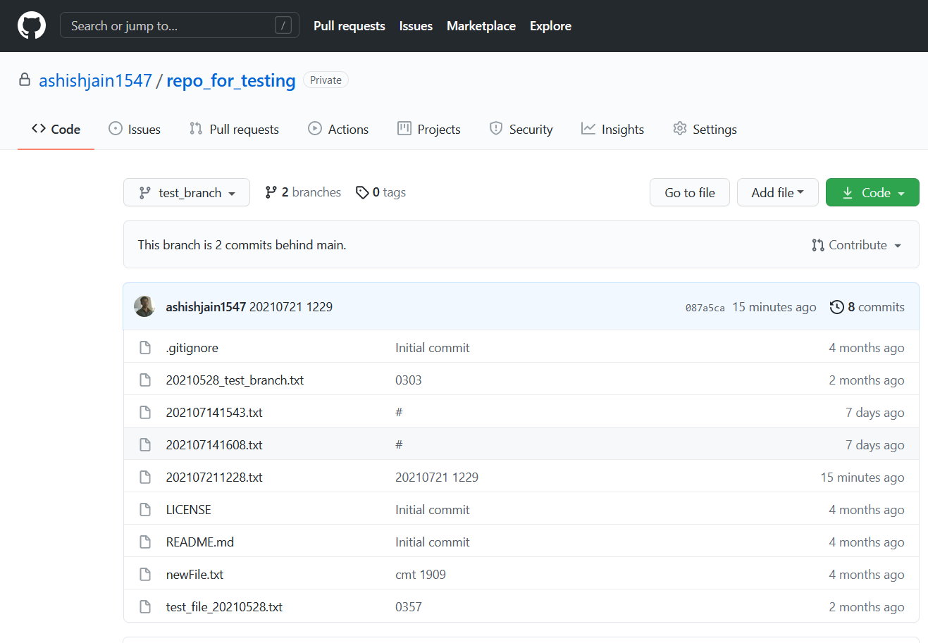 survival8: Command 'git merge'