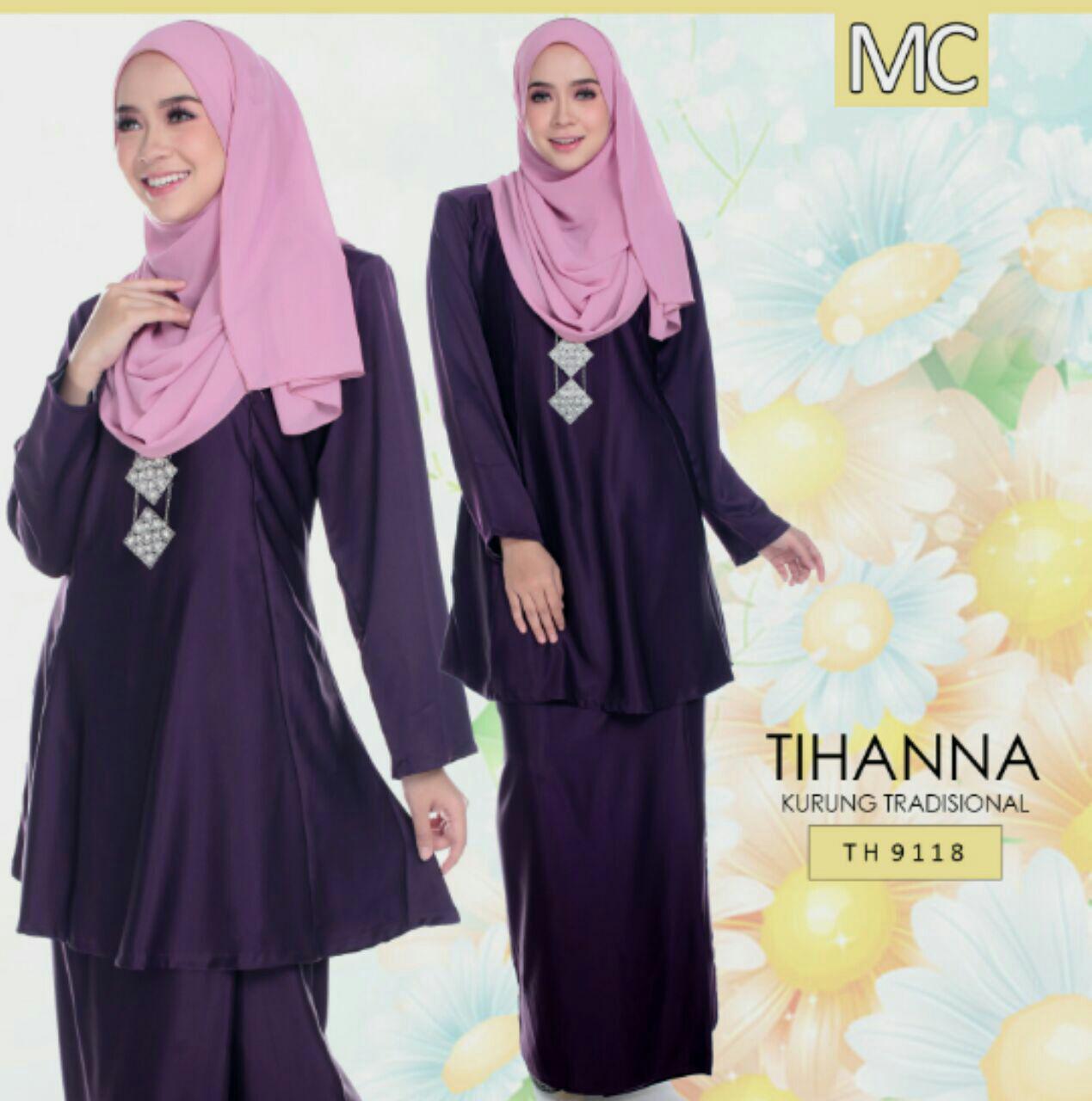 TIHANNA KURUNG TRADISIONAL - KOLEKSI MAWAR COTTON