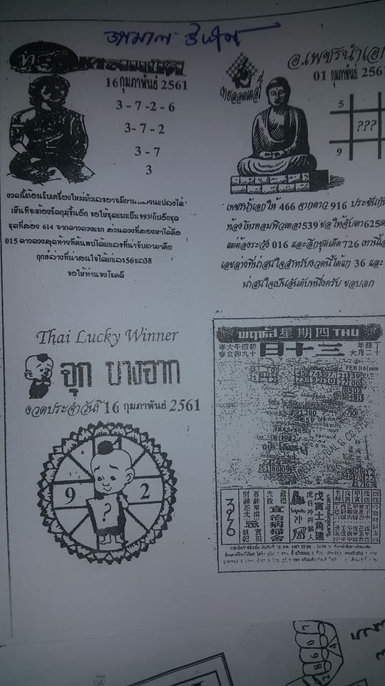 Thai Lottery Win Tip New Paper Formula - Thai Lotto world