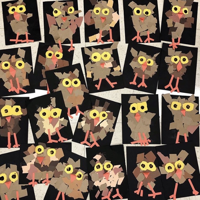 Art with Mr. Giannetto: Kindergarten - Torn Paper Owls