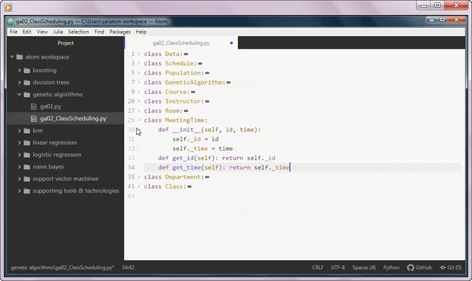 Prototype Project: Class Scheduling w/ Genetic Algorithms and Python Prototype Project: Class Scheduling w/ Genetic Algorithms and Python