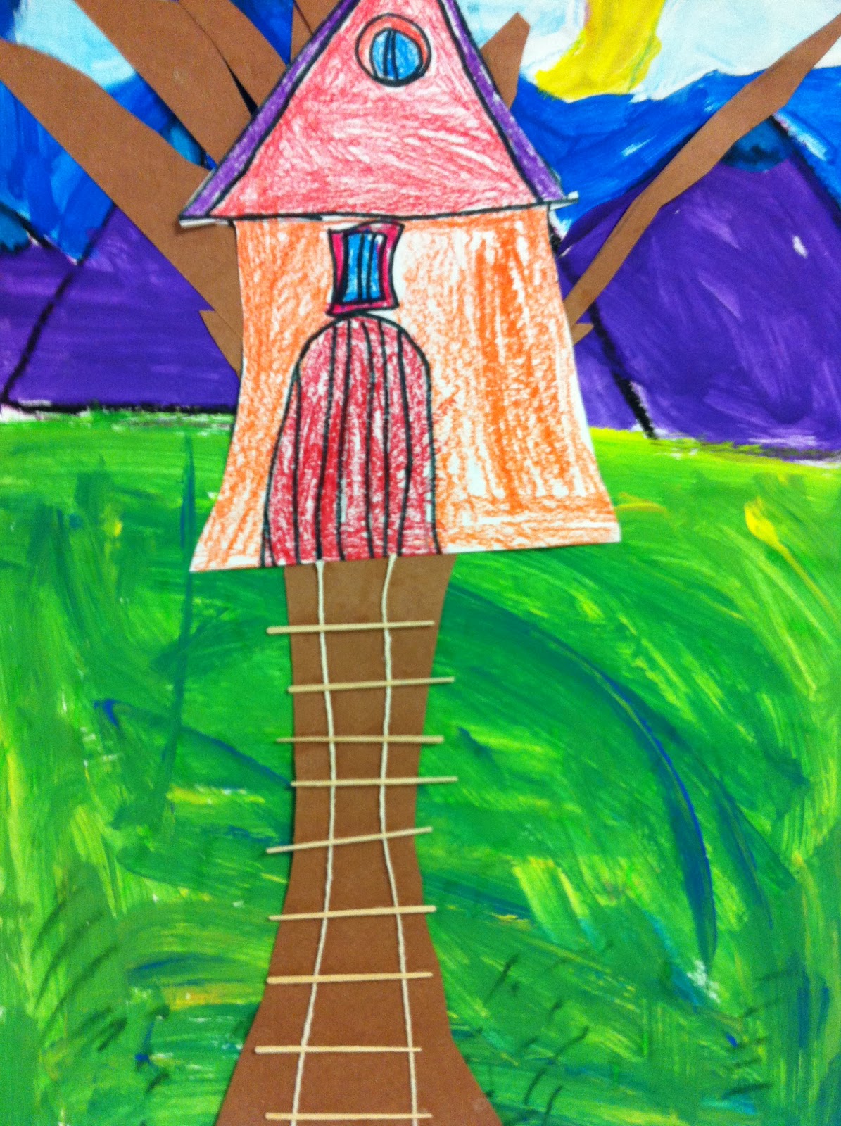 ChumleyScobey Art Room: 1st Grade Treehouses