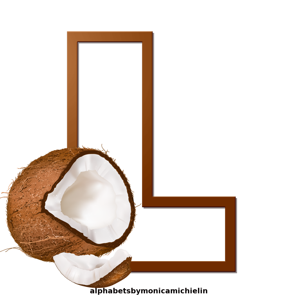 M. Michielin Alphabets: COCONUT FRUIT ALPHABET PNG, ALFABETO DA FRUTA ...