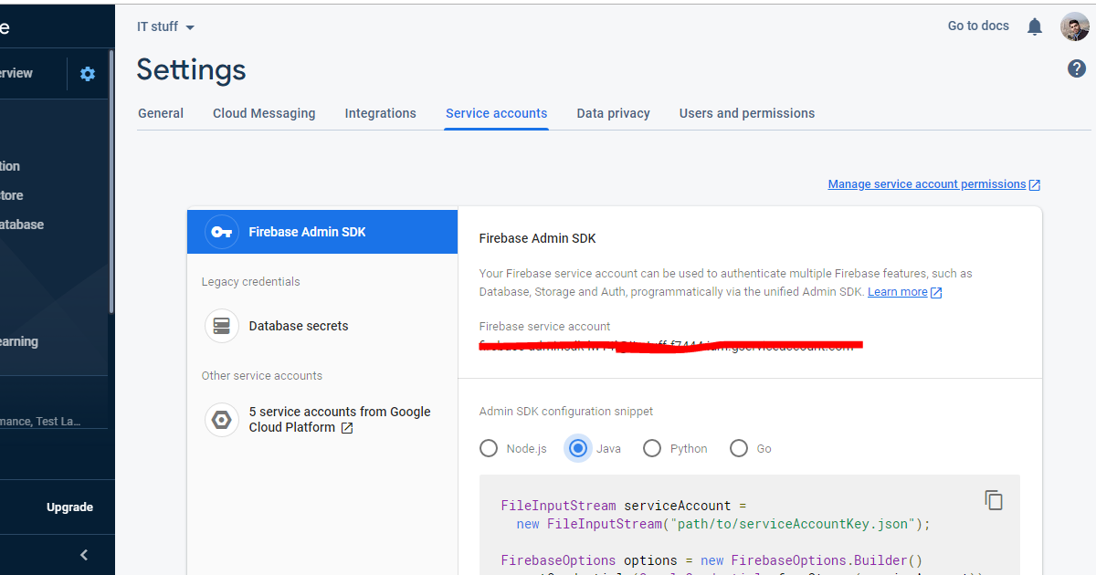 FireBase Crud operation in Spring Boot